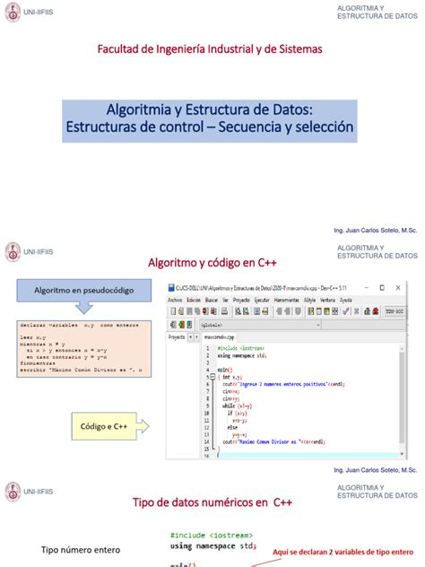 Uni Si205u 02 Estructuras De Control Secuencia Y Selección Pdf Algoritmos C