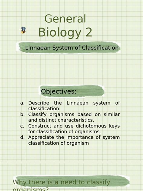 Linnaean Classification System Pdf