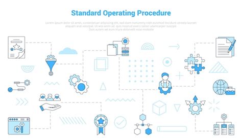 Premium Vector Sop Standard Operating Procedure Concept With Icon Set