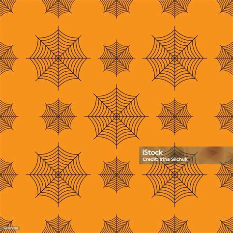 거미줄 원활한 패턴입니다 선물 포장 가정 장식 및 직물에 적합한 할로윈 질감 거미에 대한 스톡 벡터 아트 및 기타 이미지