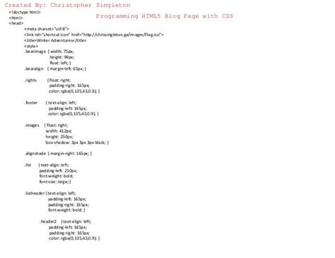 html5 programming css style sheets
