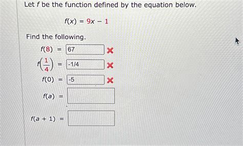Solved Let F Be The Function Defined By The Equation Chegg Com