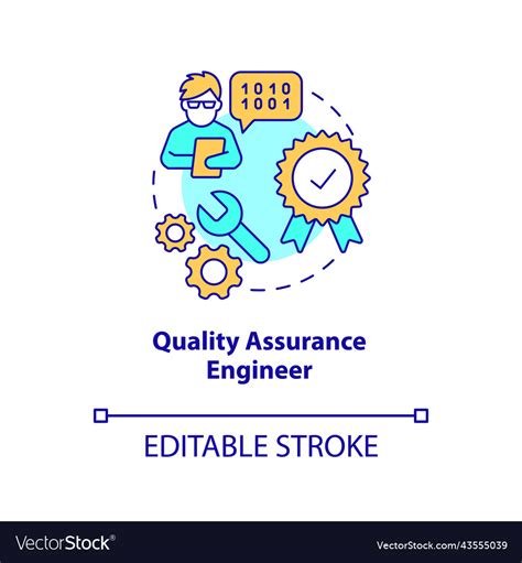 Quality Assurance Engineer Concept Icon Royalty Free Vector