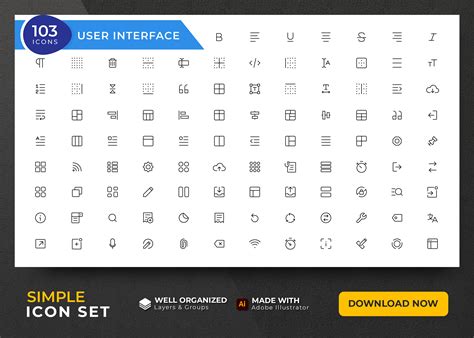 Ui UX Icon Set User Interface Icon Set Graphic By RiRafiq Creative