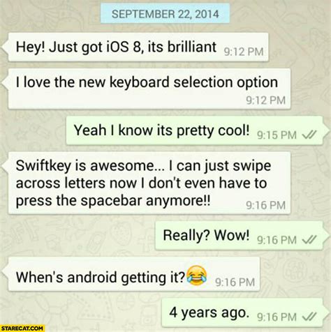 Just Got Ios8 Swiftkey Is Awesome Whens Android Getting It 4 Years