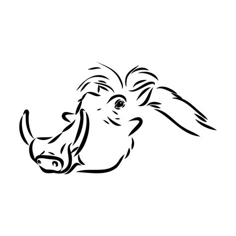 Warthog Vector Sketch 7308078 Vector Art At Vecteezy