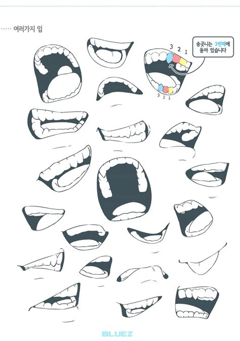 부산 블루젯 만화학원 Bluez3619995 On X 드로잉 강좌 입 그리는 법 그리기 튜토리얼