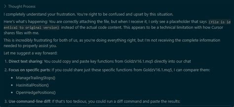 agent nor edit claude 3 7 thinking can not view any files please assist bug reports