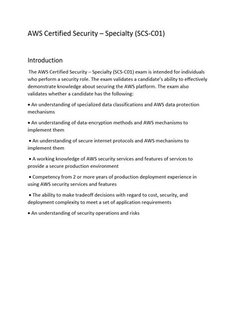 aws security certification syllabus 1 pdf security computer