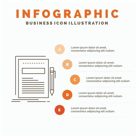Business Document File Paper Presentation Infographics Template For