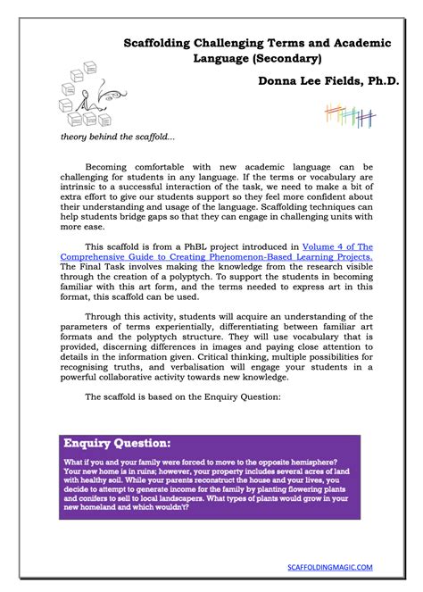 Scaffolding Challenging Terms And Academic Language Scaffolding Magic