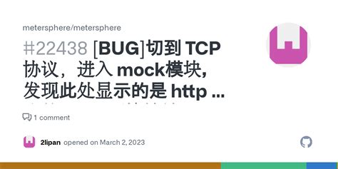 Bug 切到 Tcp 协议，进入 Mock模块，发现此处显示的是 协议的mock环境地址 · Issue 22438
