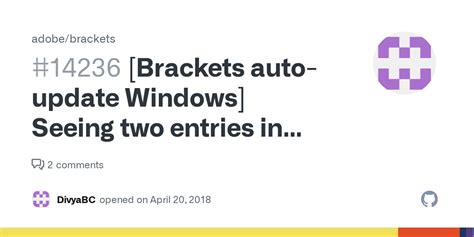 Brackets Auto Update Windows Seeing Two Entries In Control Panel And Build Number Is Not