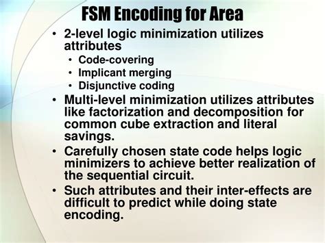ppt modern fsm state assignment optimization for vlsi efficiency