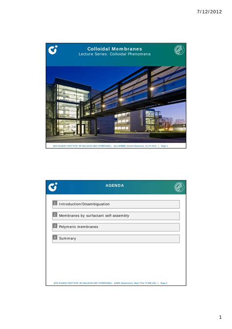 Pdf Colloidal Membranes Neuppt Read Only · Membrane Lipids Are The Building Blocks Of