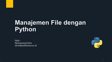 Manajemen File Io Dengan Pythonpptx