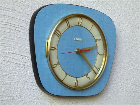 BAYARD 1950s Atomic Age French Clock Bright Blue Vintage | Etsy in 2021 ...