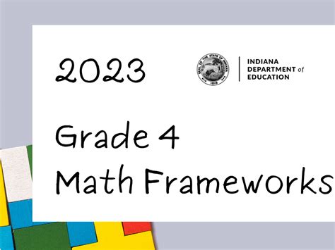 Learning Lab 2023 Grade 4 Mathematics Frameworks