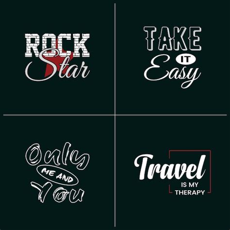 동기 부여 타이포그래피 인용문 세트 프리미엄 벡터