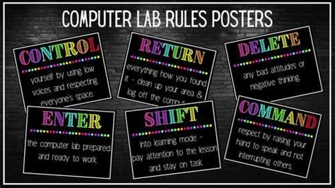 Computer Lab Rules Posters By Tech Nology In Secondary TPT