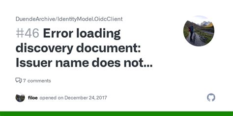 Error Loading Discovery Document Issuer Name Does Not Match Authority · Issue 46