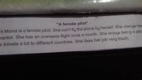 Paragraph About Afemal Pilot Youtube