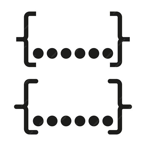 Premium Vector Digital Code Brackets And Dots Symbol Programming And