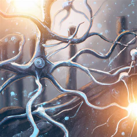 Microscopic View Of Neurons Brain Connections Synapses Stock Illustration Illustration Of