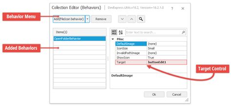 Behaviors WinForms Controls DevExpress Documentation