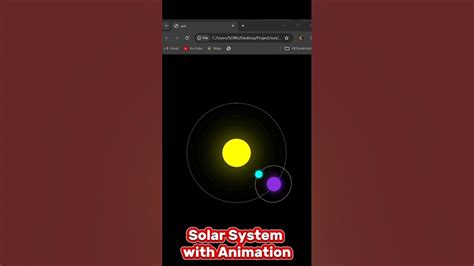 Solar System With Animation Using Html Css Solarsystemanimation Htmlcssproject