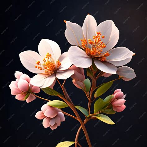 Realistic Sakura Branch In Spring Premium Ai Generated Image