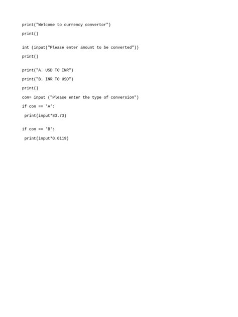 Currency Convertor Code Pdf