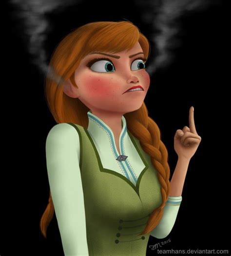 Anna Sees Red By Teamhans Disney Frozen Wee Disney Characters Fictional Characters Anna