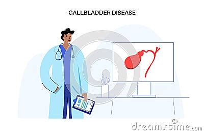 Gallbladder Disease Poster Cartoon Vector CartoonDealer 252373751