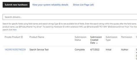 새 하드웨어 제출 만들기 Windows Drivers Microsoft Learn