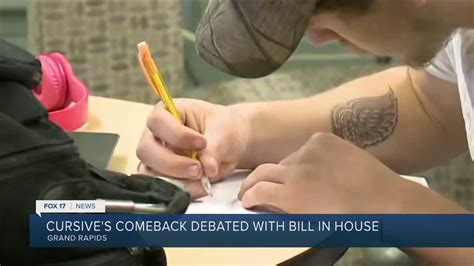 Bill Introduced Would Encourage Michigan Schools To Teach Cursive Again