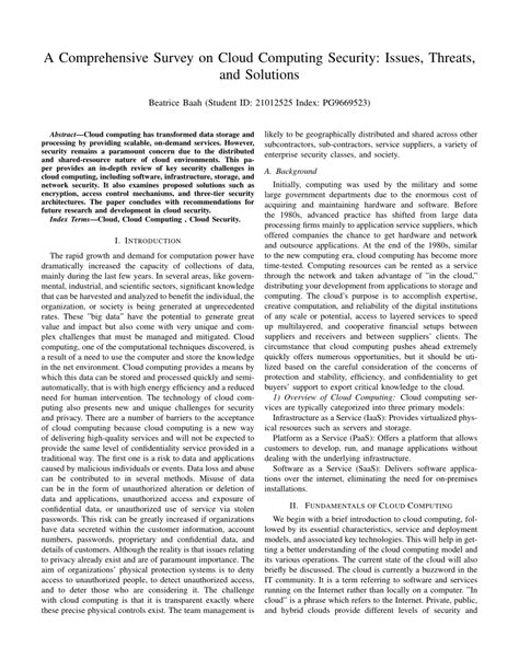 Pdf A Comprehensive Survey On Cloud Computing Security Issues Threats And Solutions