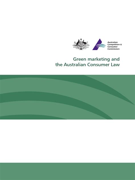 Green Marketing And Australian Consumer Law Pdf