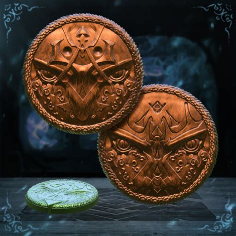 3d Printable Warlock Character Class Tokens By Unchained Games