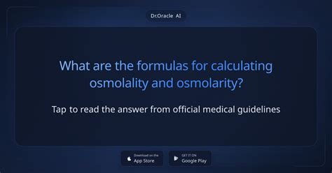 What Are The Formulas For Calculating Osmolality And Osmolarity
