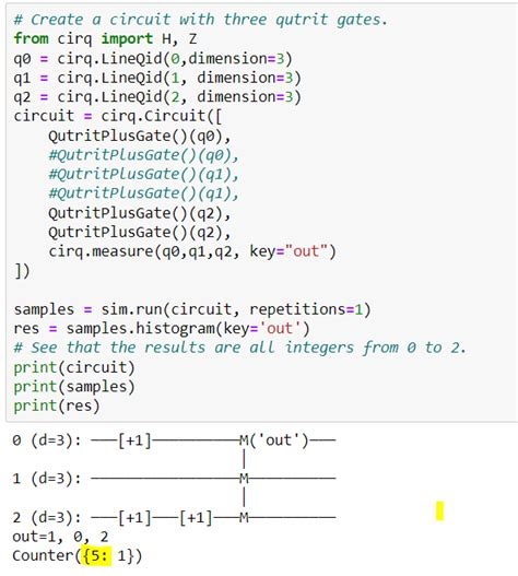 Quantum State Interpretation Of Qudit Measurement Output In Cirq