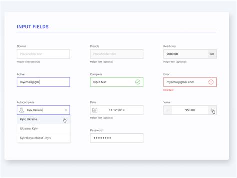 UI Components V Input Fields Free By Vadim On Dribbble