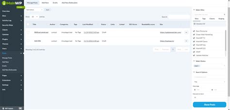 MainWP Post Plus Extension MainWP WordPress Management