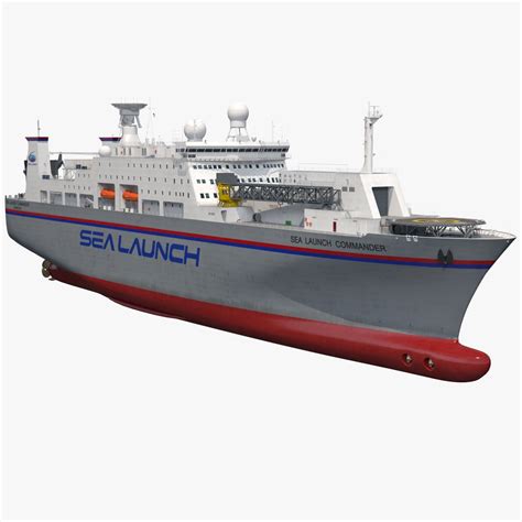 Rocket Launch Command Ship Sea Launch Commander 3d Model 209 3ds C4d Fbx Ma Obj Max