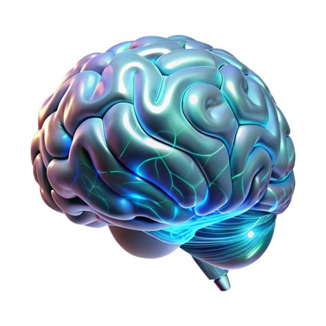 Iconic Abstract A Holographic Projection Of A Human Brain Rotating