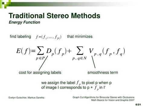 Ppt Graph Cut Algorithms For Binocular Stereo With Occlusions Powerpoint Presentation Id3386030