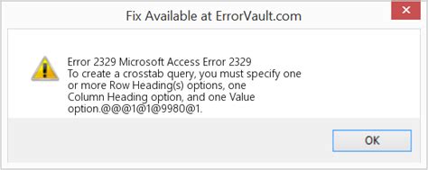How To Fix Error 2329 Microsoft Access Error 2329 To Create A