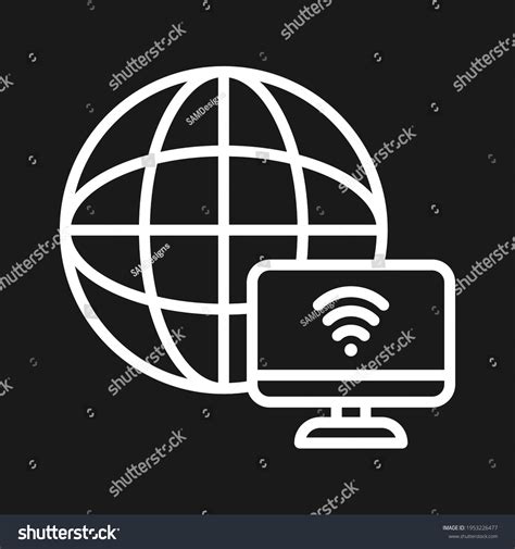 Internet Connectivity Globe Wifi Icon Vector Stock Vector Royalty Free 1953226477 Shutterstock
