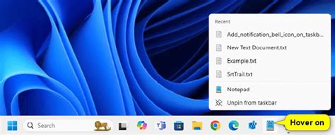 Enable Or Disable Open Jump Lists On Hover Over Taskbar Apps In Windows