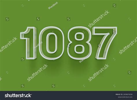 1087 3d Number 1087 Isolated On Stock Illustration 2058679256 ...